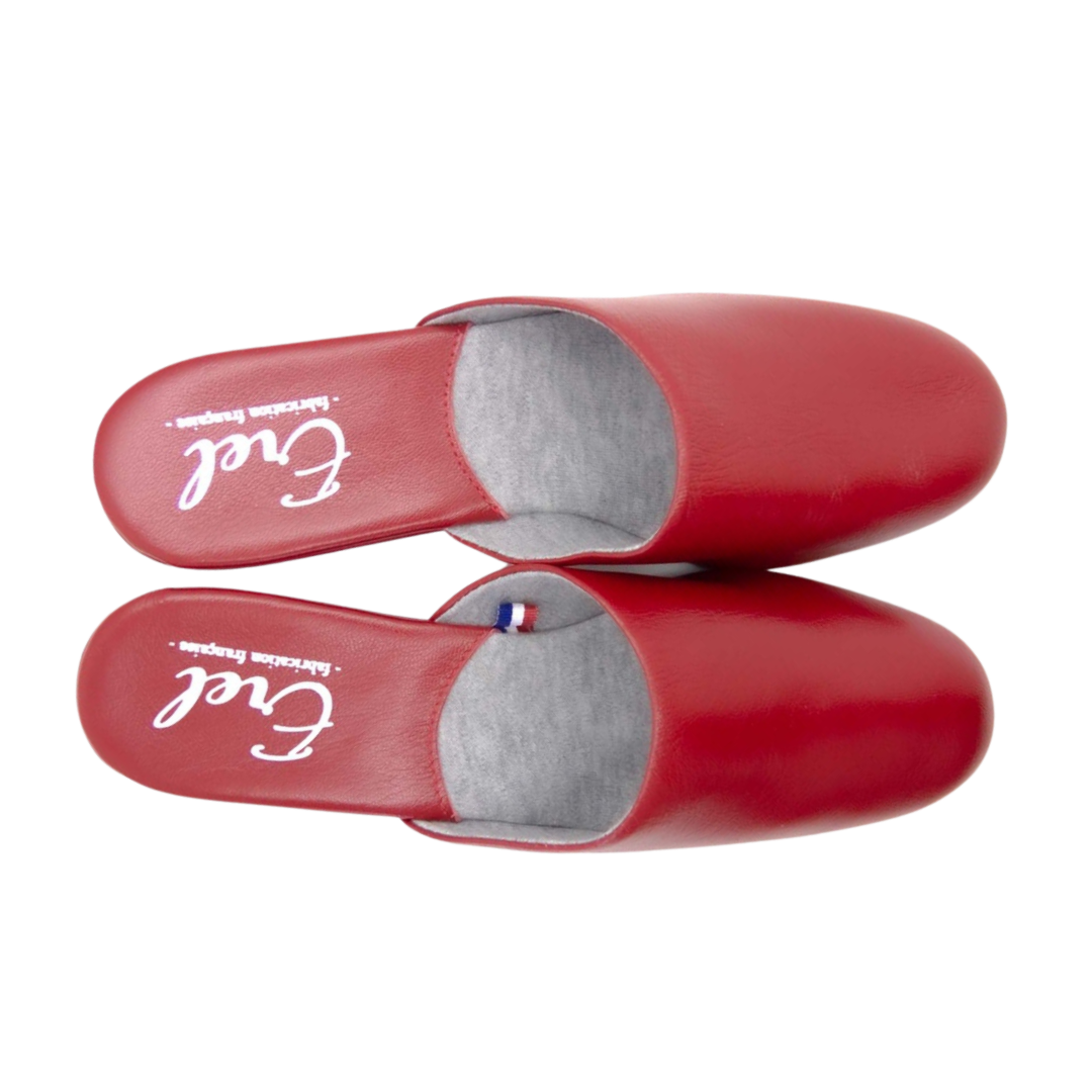 Chaussons Erel LESLIE rouges - Ôde à la chaussure Granville